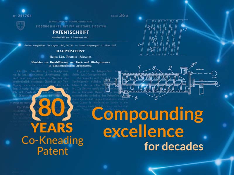 80 Years Co-Kneader | Co-Kneading Patent since 1945 | BUSS